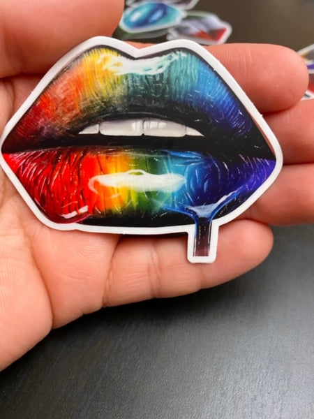 Rainbow Lips Stickers – Giovannie's Originals