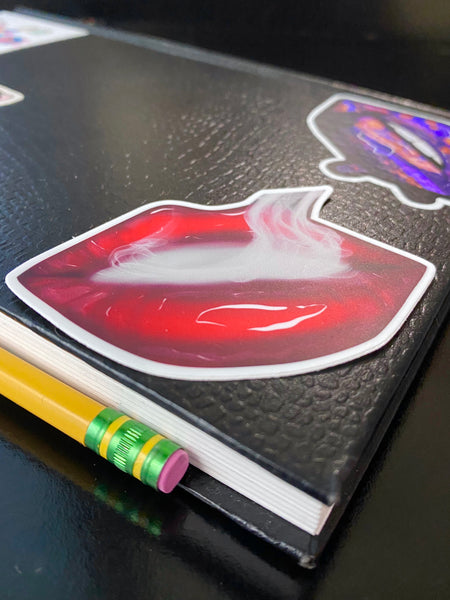Red Smoking Lips Stickers – Giovannie's Originals